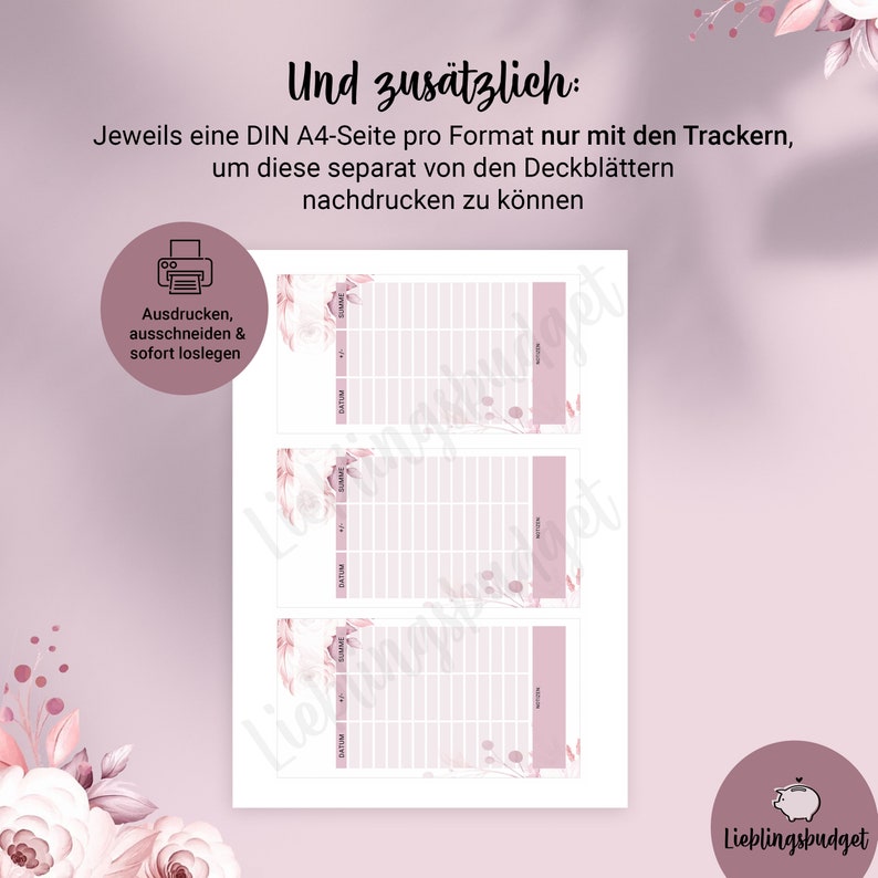 Blank Dashboards Cover Pages + Trackers for Budget Binder PDF Download ...