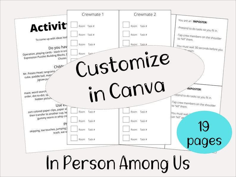 In Person Among Us Planning Kit - Etsy