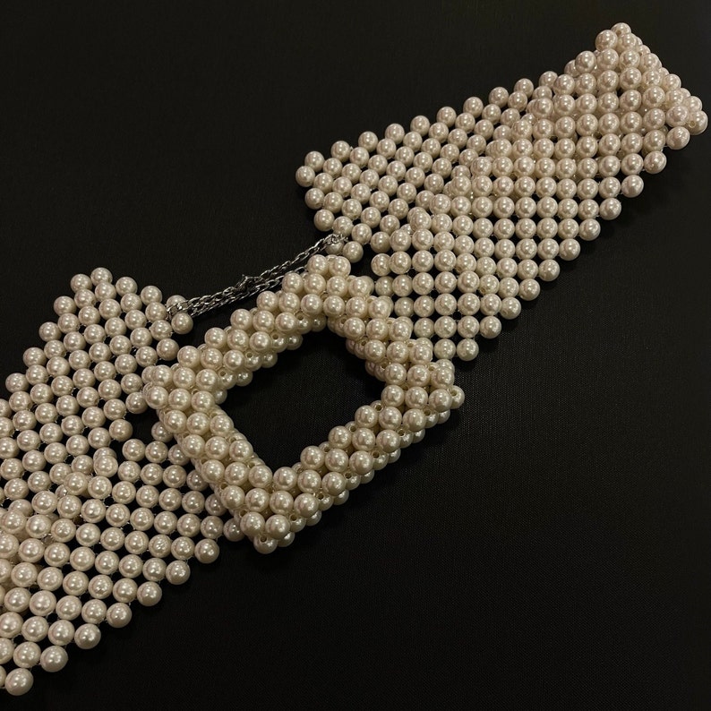 Pearl Belt Beaded Belt Pearl Strap Individual Belt Bridal - Etsy