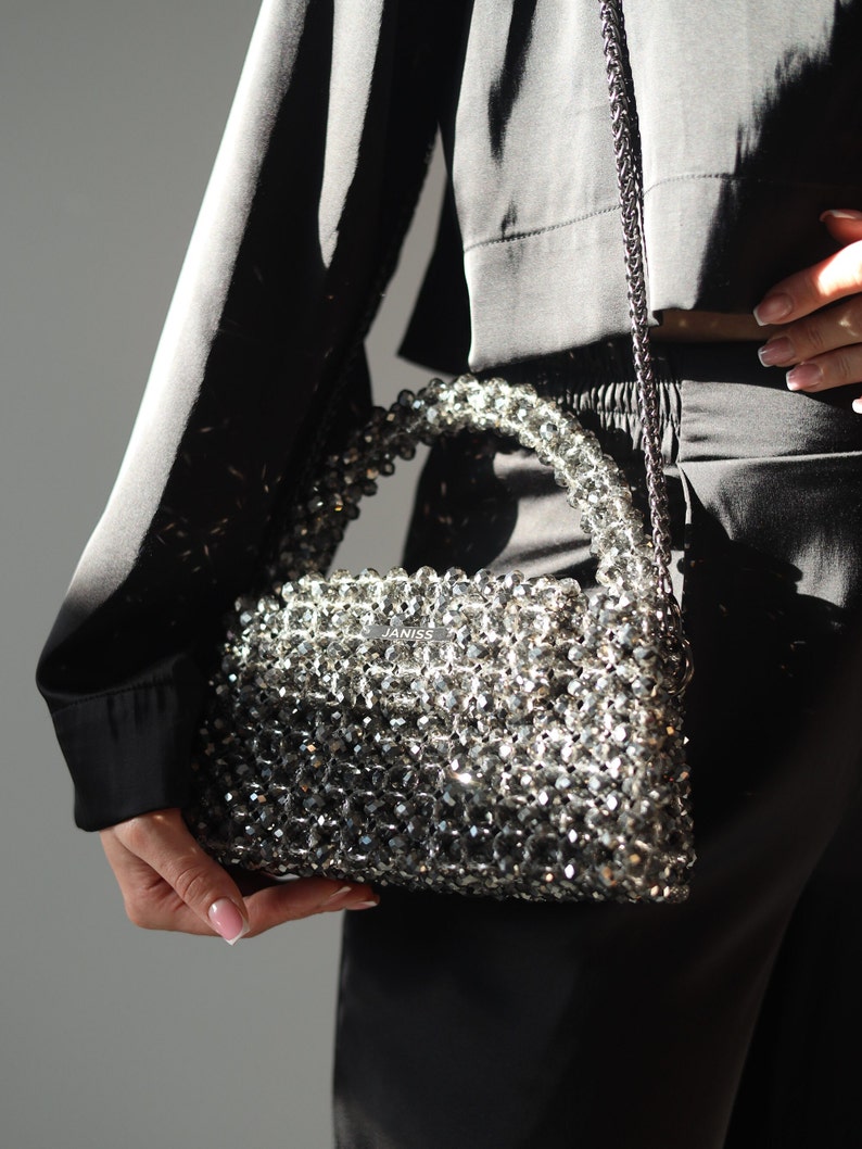 Crystal Handbag Dark Evening Clutch Sparkling Crystal Purse - Etsy