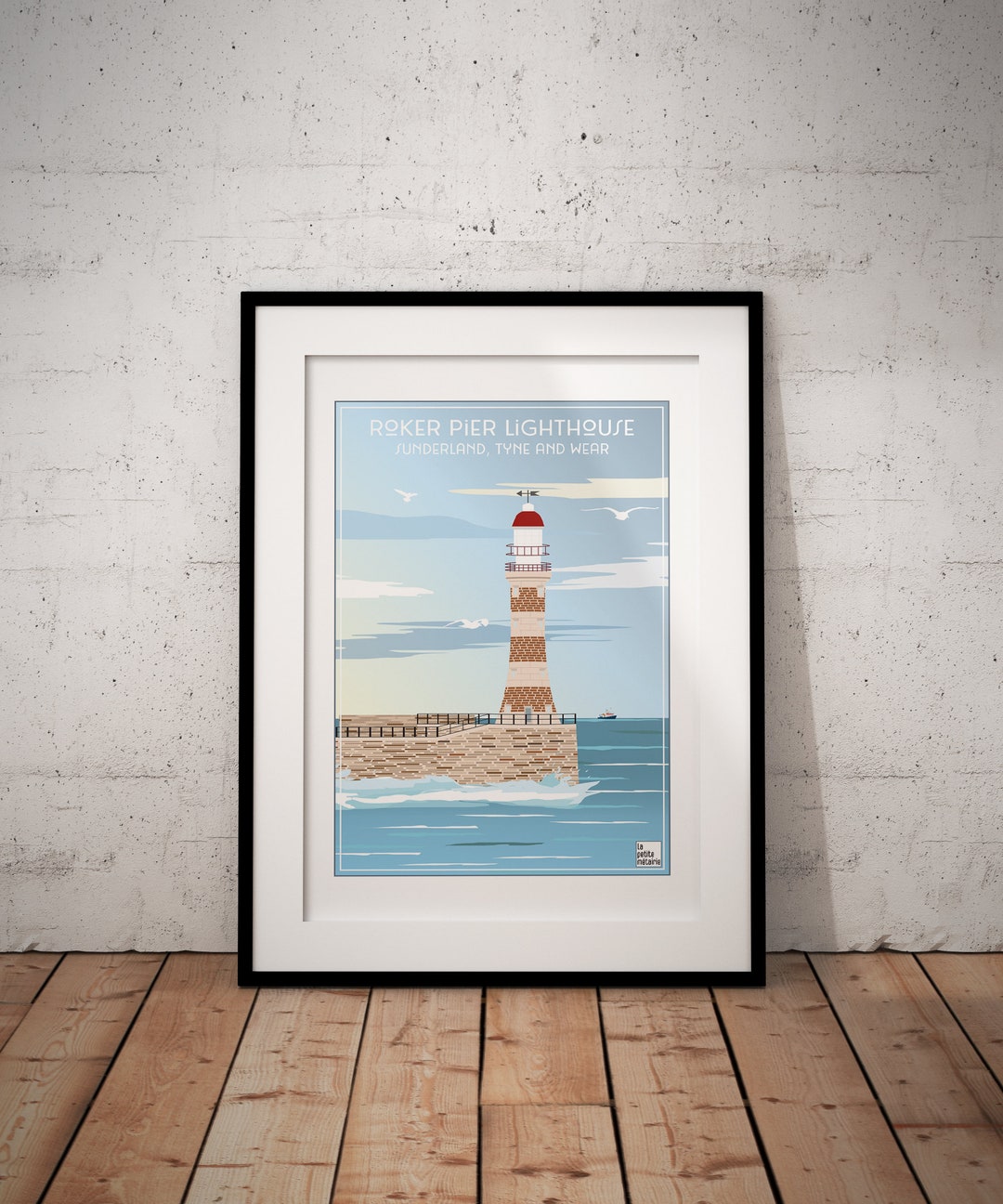 Roker Pier Lighthouse Poster, Sunderland, Tyne and Wear, England ...