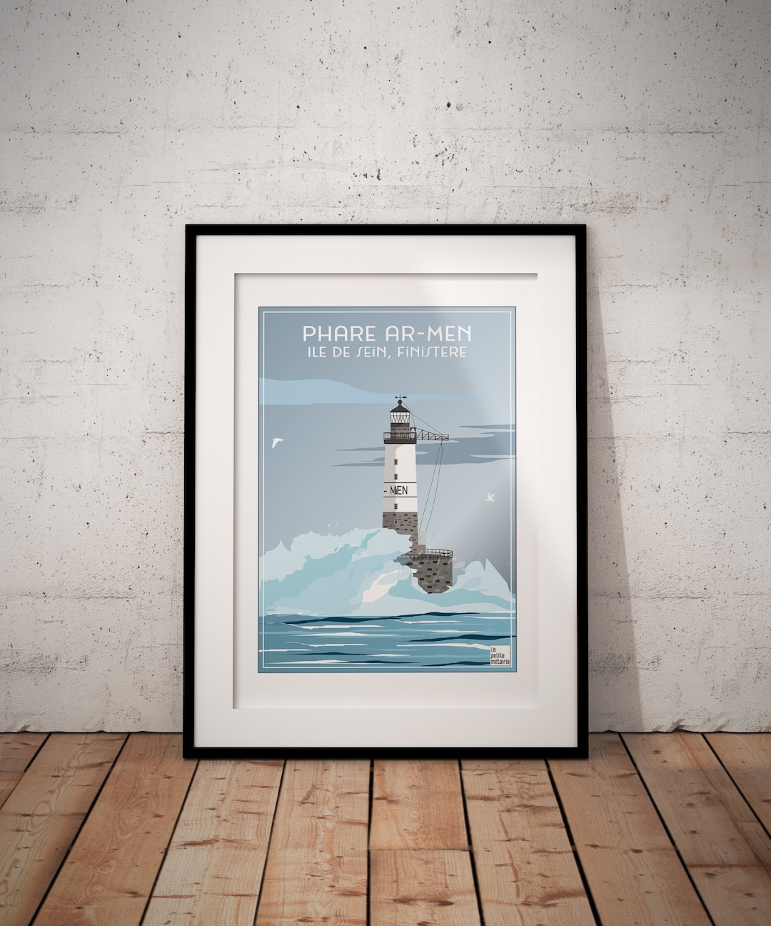 Ar-men Lighthouse Poster, Sein Island, Finistère, Brittany, France ...