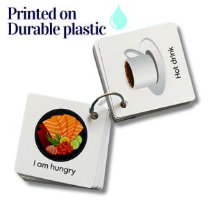 Plastic-60 PECS Communication Cards, Non Verbal Speech Therapy, Autism ...