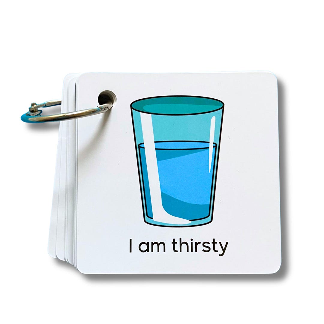 Plastic-60 PECS Communication Cards, Non Verbal Speech Therapy, Autism ...