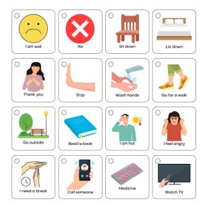 Communication Cards, 60 PECS for Basic Communication, Special Needs ...