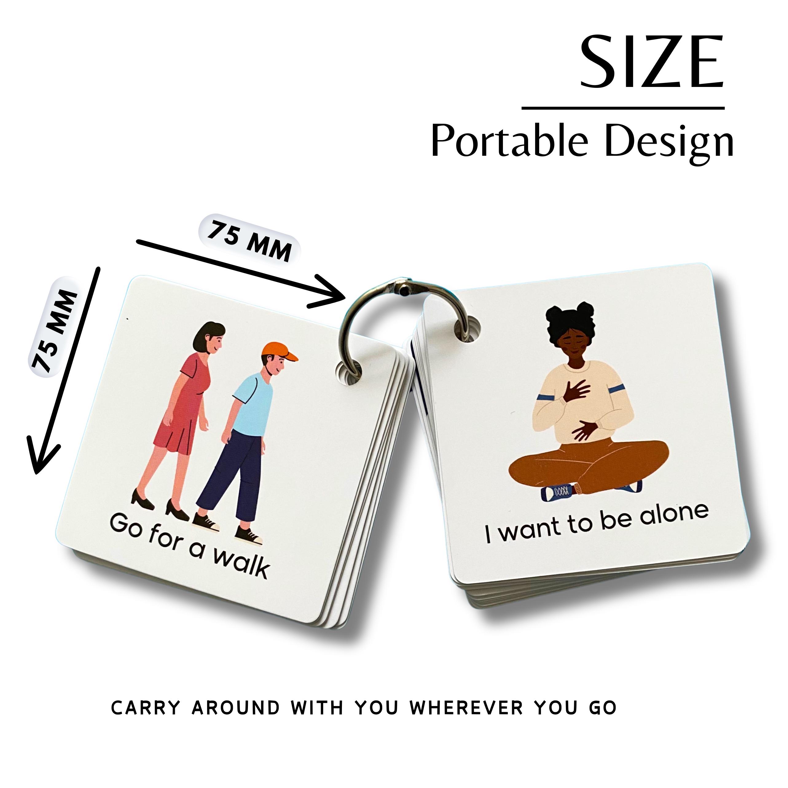 Plastic-60 PECS Communication Cards, Non Verbal Speech Therapy, Autism ...