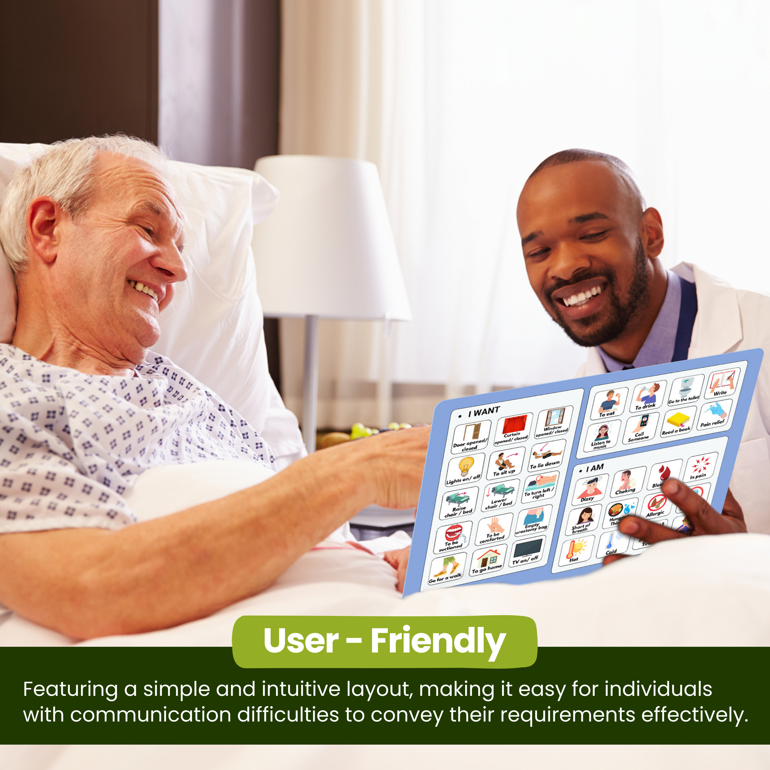 Plastic Communication Board for Non Verbal Adults, Picture Symbol ...