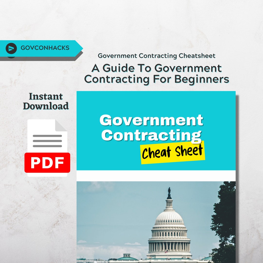 Government Contracting Cheatsheet: A Beginners Guide to - Etsy