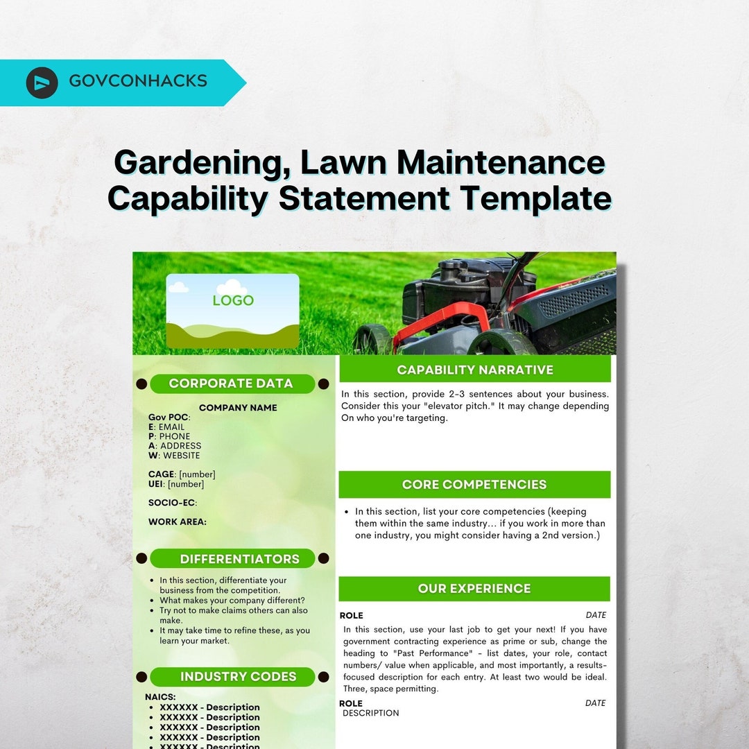 Professional Lawn Gardening Maintenance Government Contracting, Federal ...