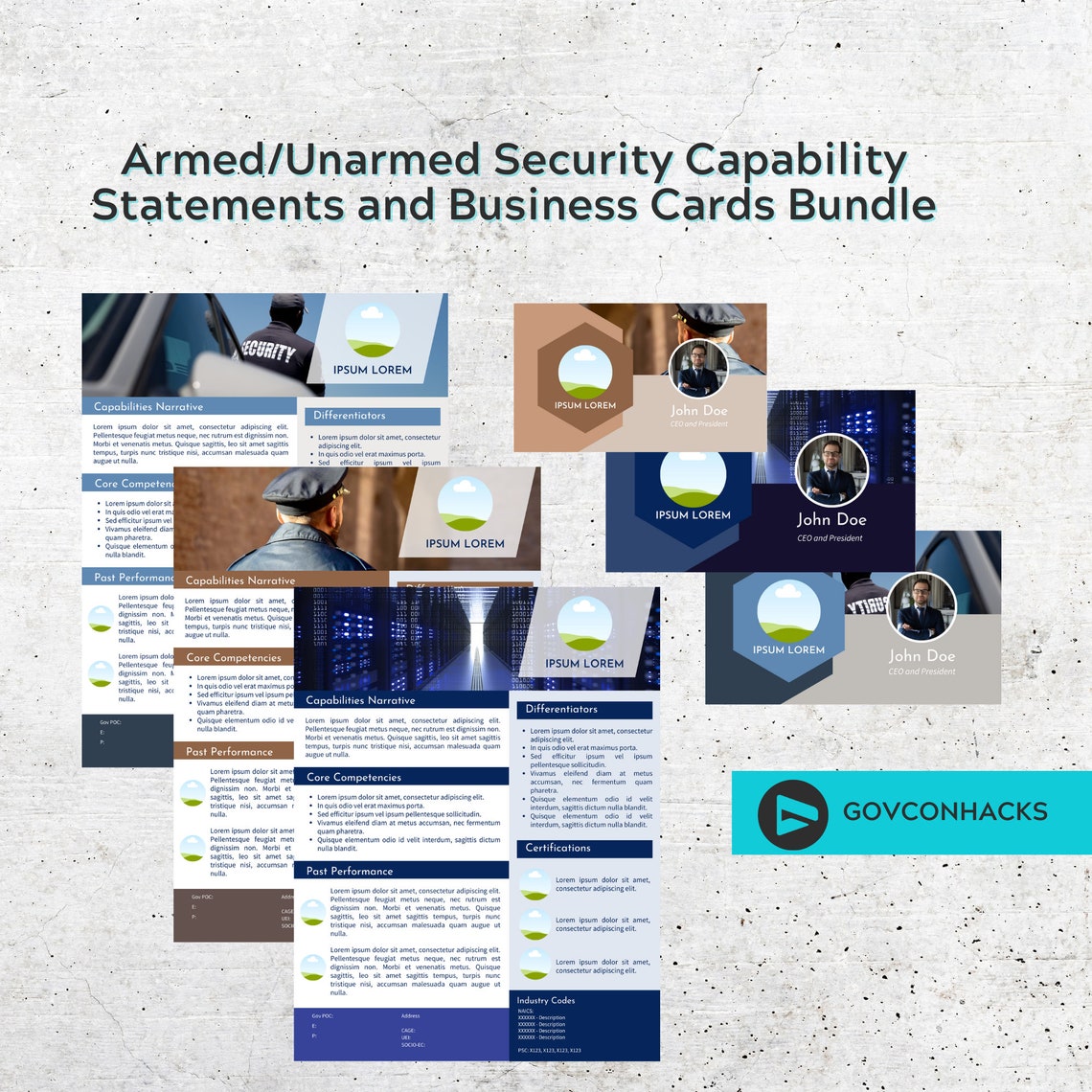 Armed Unarmed Security Service Government Contract Capability Statement ...