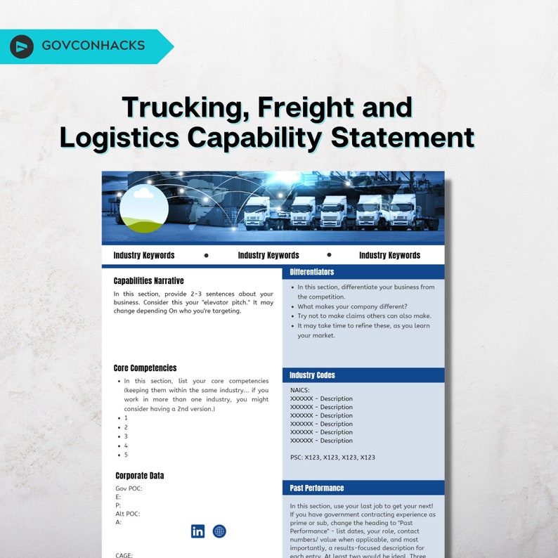 Professional Transportation Logistics Trucking Freight Capability ...