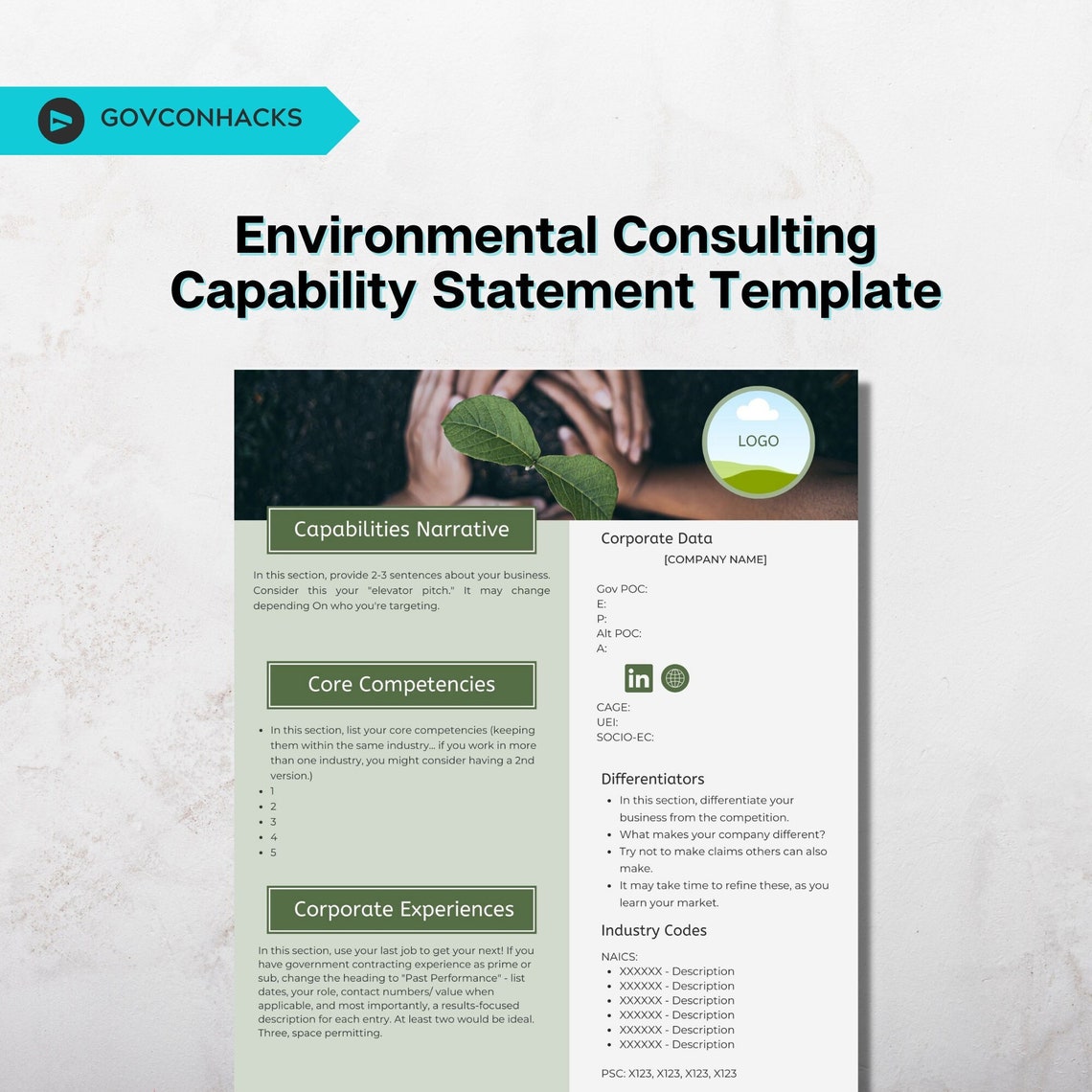 Environmental Consulting Capability Statement Federal Government ...
