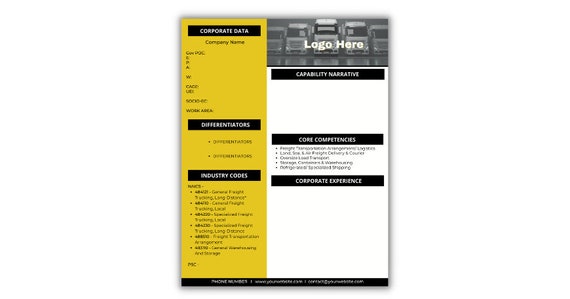 Transportation Logistics Trucking. Canva Editable. - Etsy