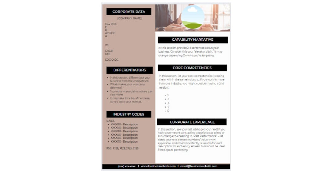 Consultant - Capability Statement, Professional Capability Statement ...