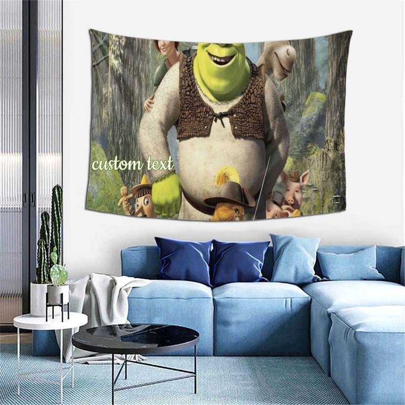 Shrek Tapestries Custom Backdrop Personalize Wedding Tapestry Custom ...
