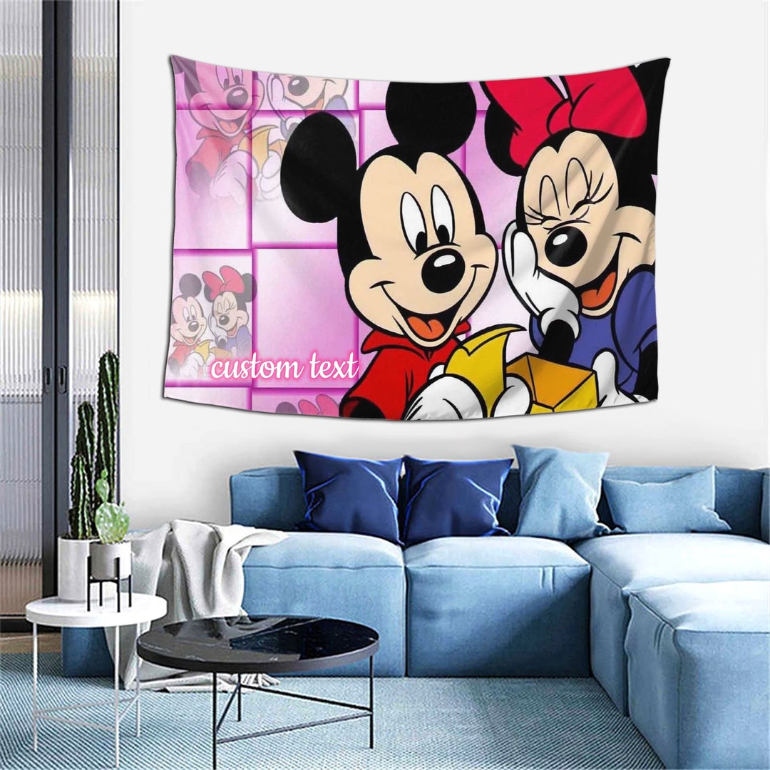 Minnie Mouse Tapestries Custom Backdrop Personalize Wedding Tapestry ...