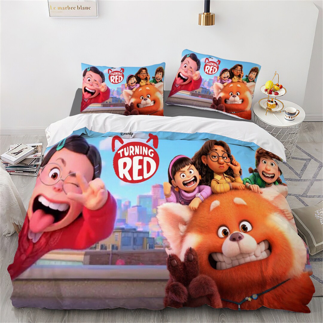 Turning Red Three Piece Bedding Set Comfortable and Fashionable ...