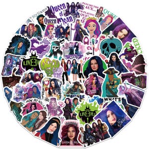 100pcs Movie Descendants Stickers,decorative Stickers,waterproof Laptop ...