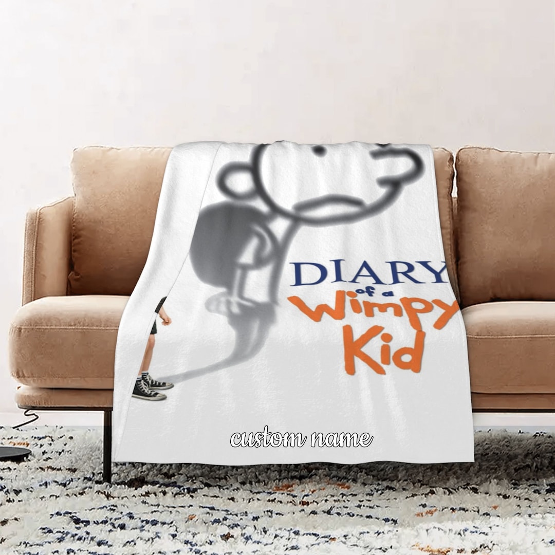 Custom Name Diary of A Wimpy Kid Blanket Soft Gift Blanket Home ...