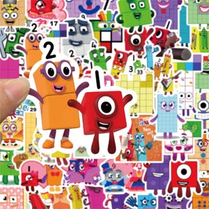100pcs Cartoon Numberblocks Stickers,decorative Stickers,waterproof ...