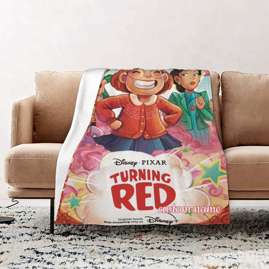 Custom Name Disney Turning Red Blanket Soft Gift Blanket Home ...