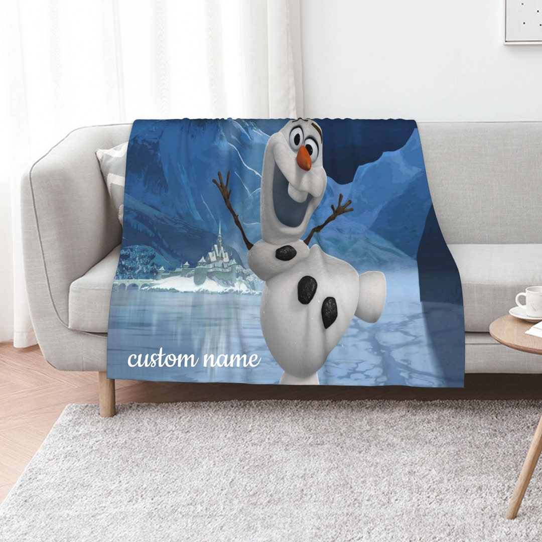 Custom Name Olaf Presents Blanket Soft Gift Blanket Home Decoration ...