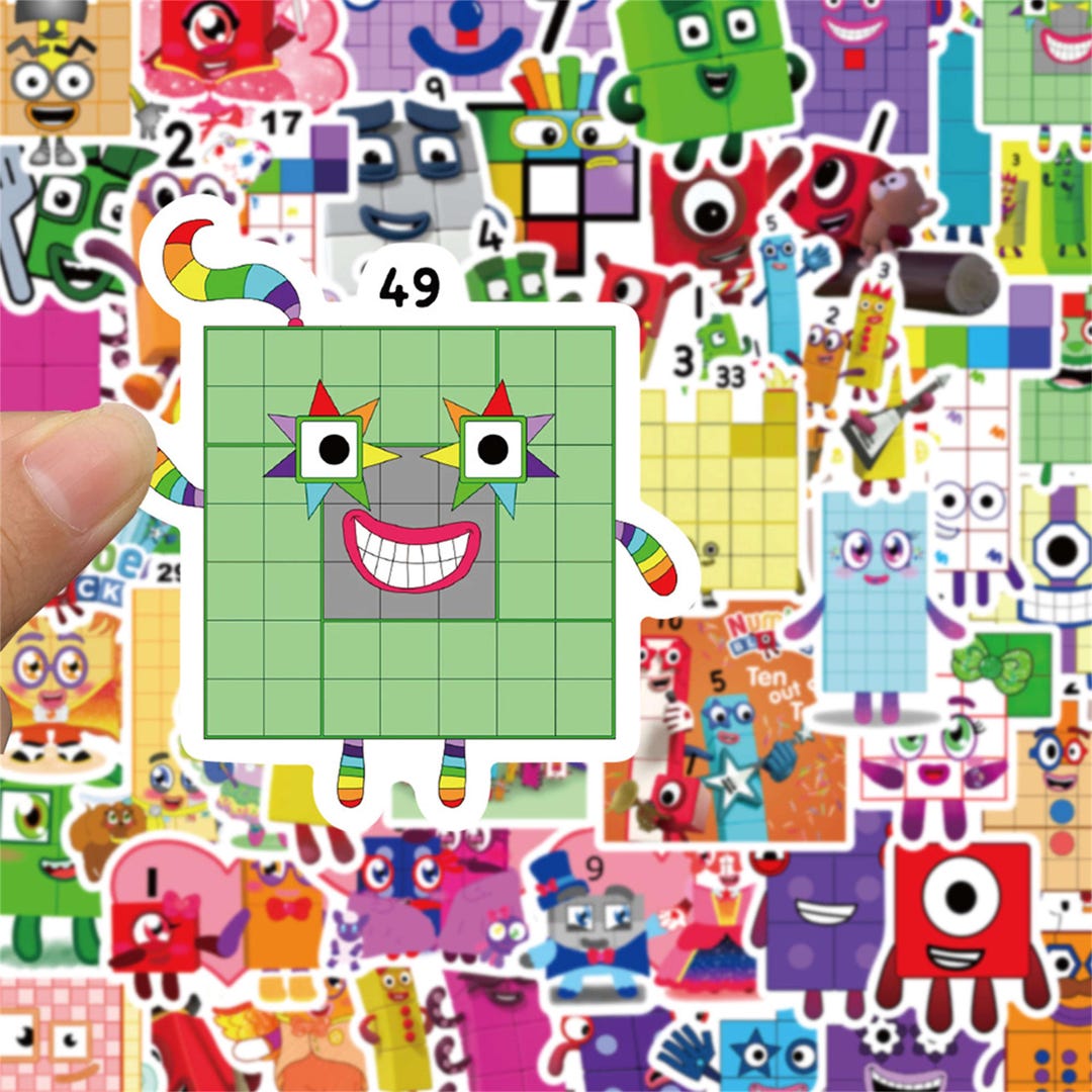 100pcs Cartoon Numberblocks Stickers,decorative Stickers,waterproof ...