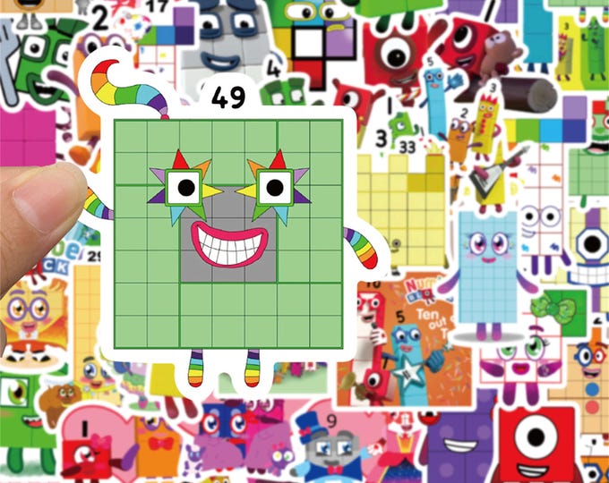 Numberblocks 0 - 100 Face and Body Stickers, Waterproof, Scratch and UV ...