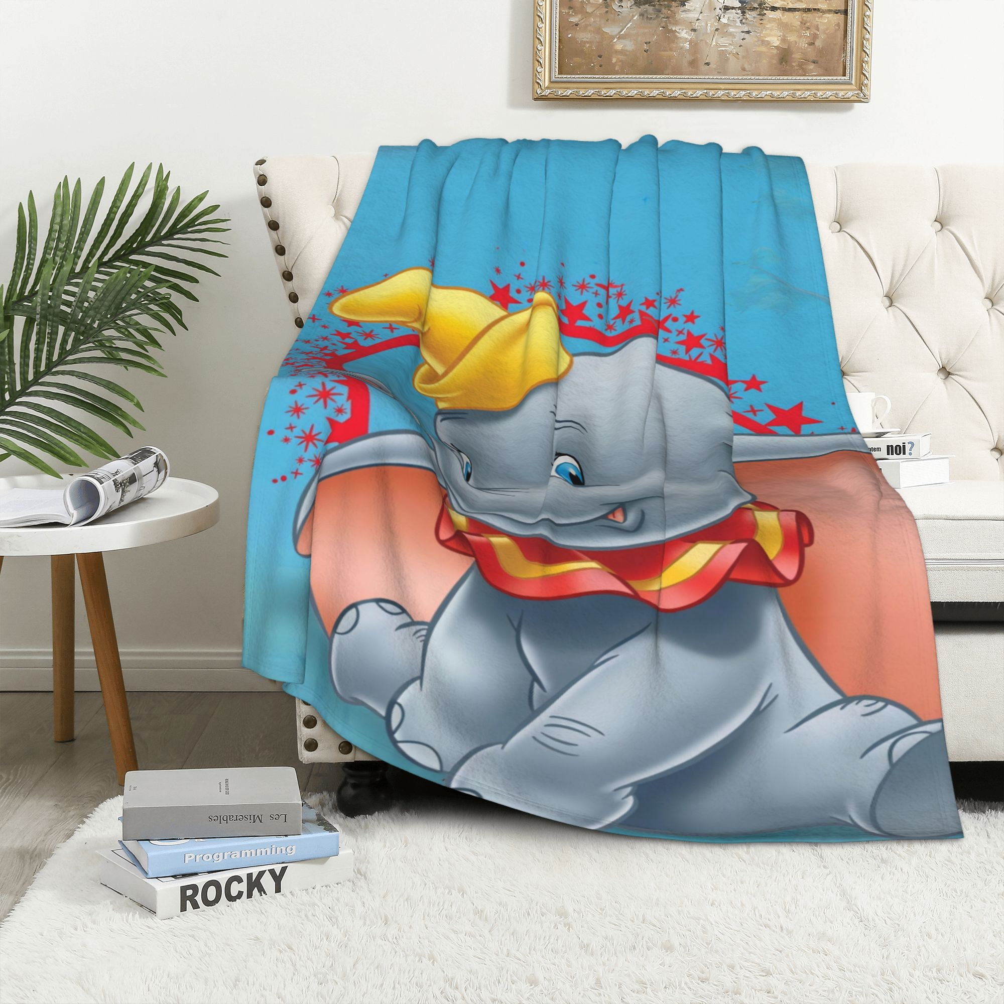 Custom Name Disney Dumbo Blanket Soft Gift Blanket Home Decoration Sofa ...