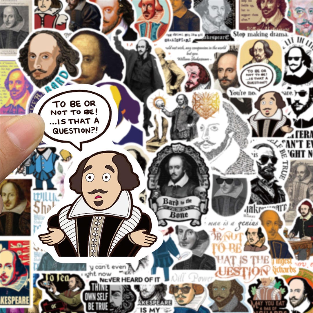 100pcs Retro Celebrity William Shakespeare Stickers,decorative Stickers ...
