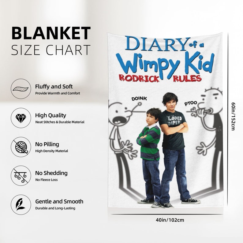 Custom Name Diary of A Wimpy Kid Blanket Soft Gift Blanket - Etsy