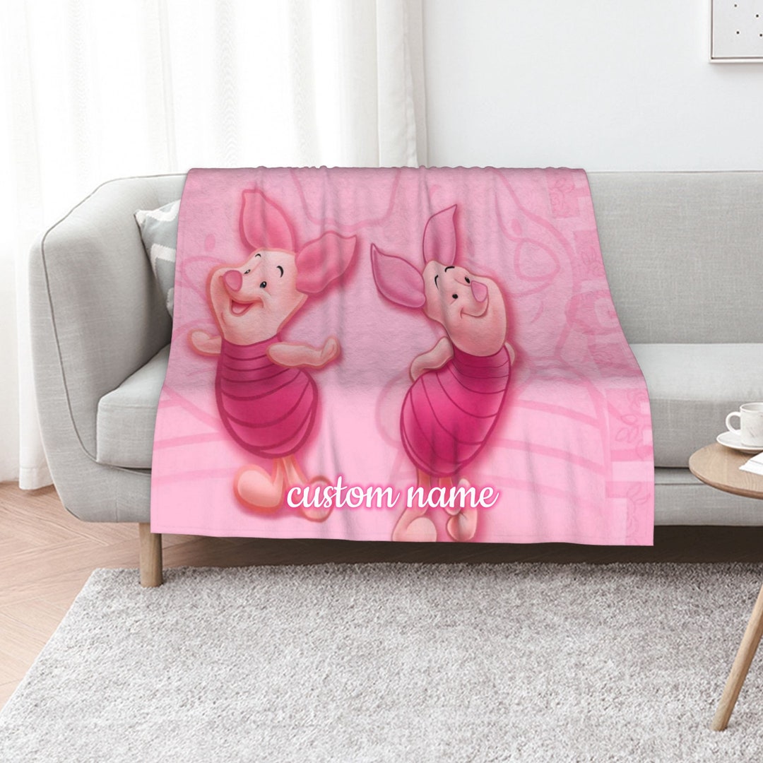 Custom Name Disney Piglet Blanket Soft Gift Blanket Home Decoration ...