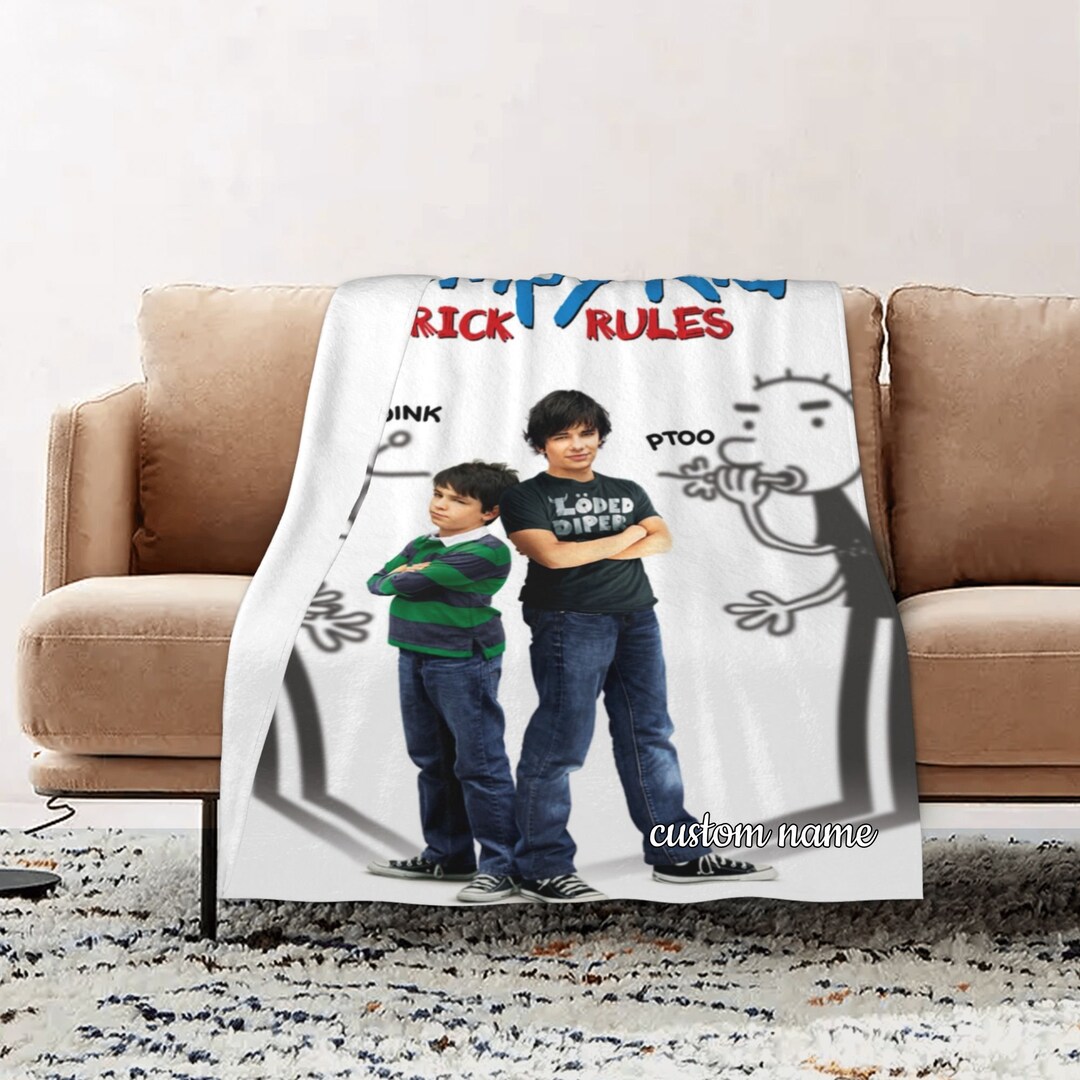 Custom Name Diary of A Wimpy Kid Blanket Soft Gift Blanket Home ...