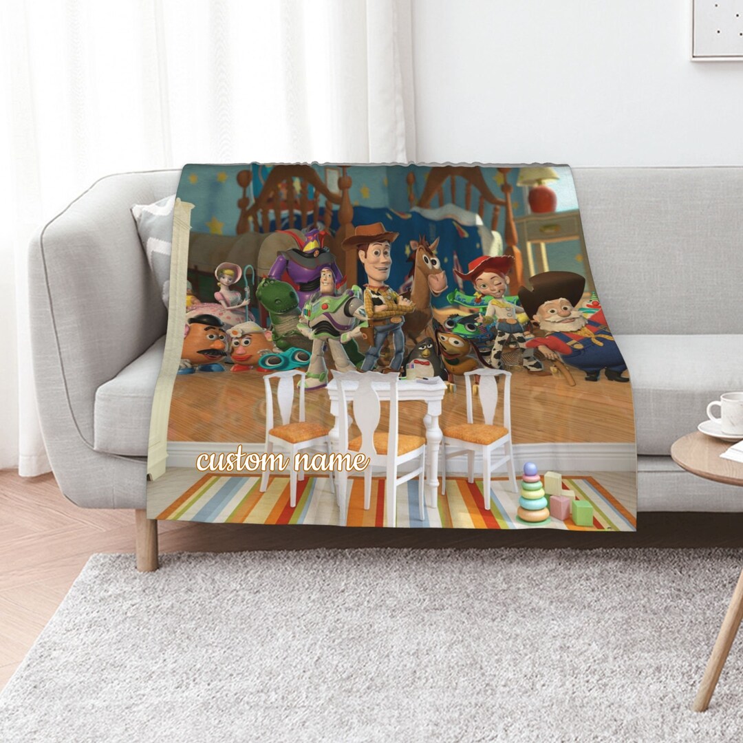 Custom Name Toy Story Blanket Soft Gift Blanket Home Decoration Sofa ...