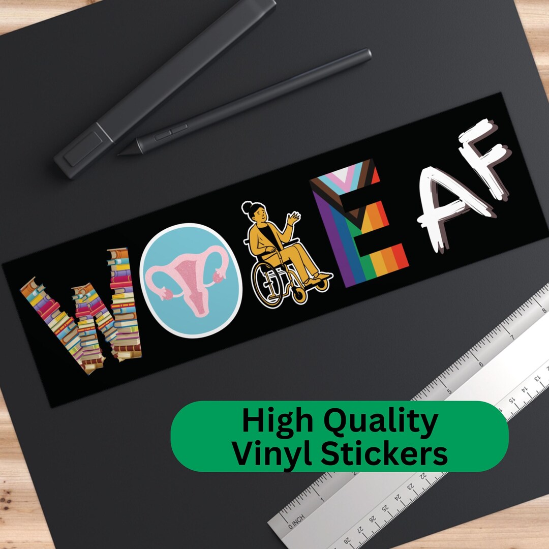 Woke Sticker, Trans Rights Bumper Sticker, LGBTQ Ally, Read Banned ...