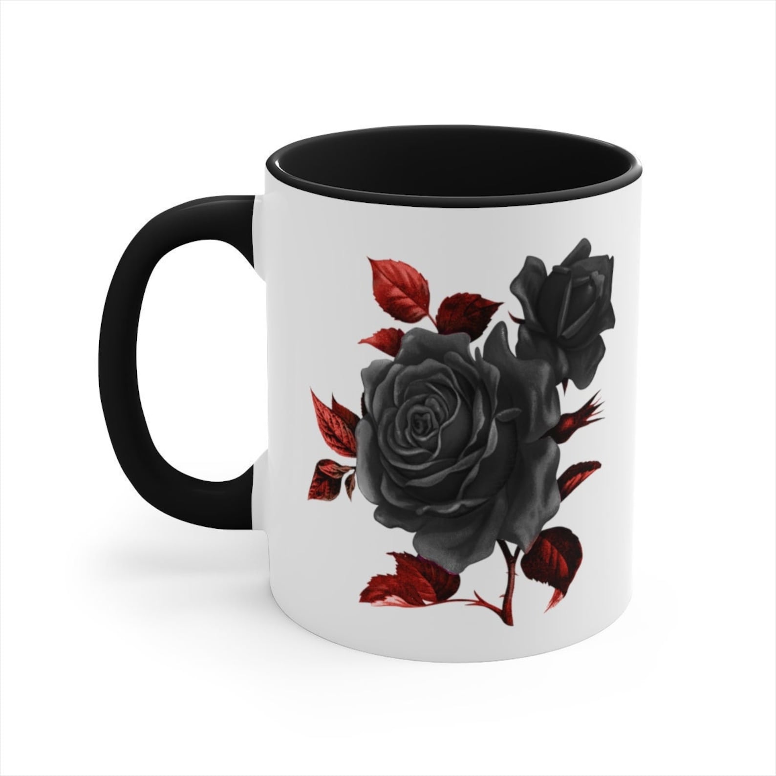 Black Rose Coffee Mug Goth Mug Gothic Coffee Cup Unique - Etsy