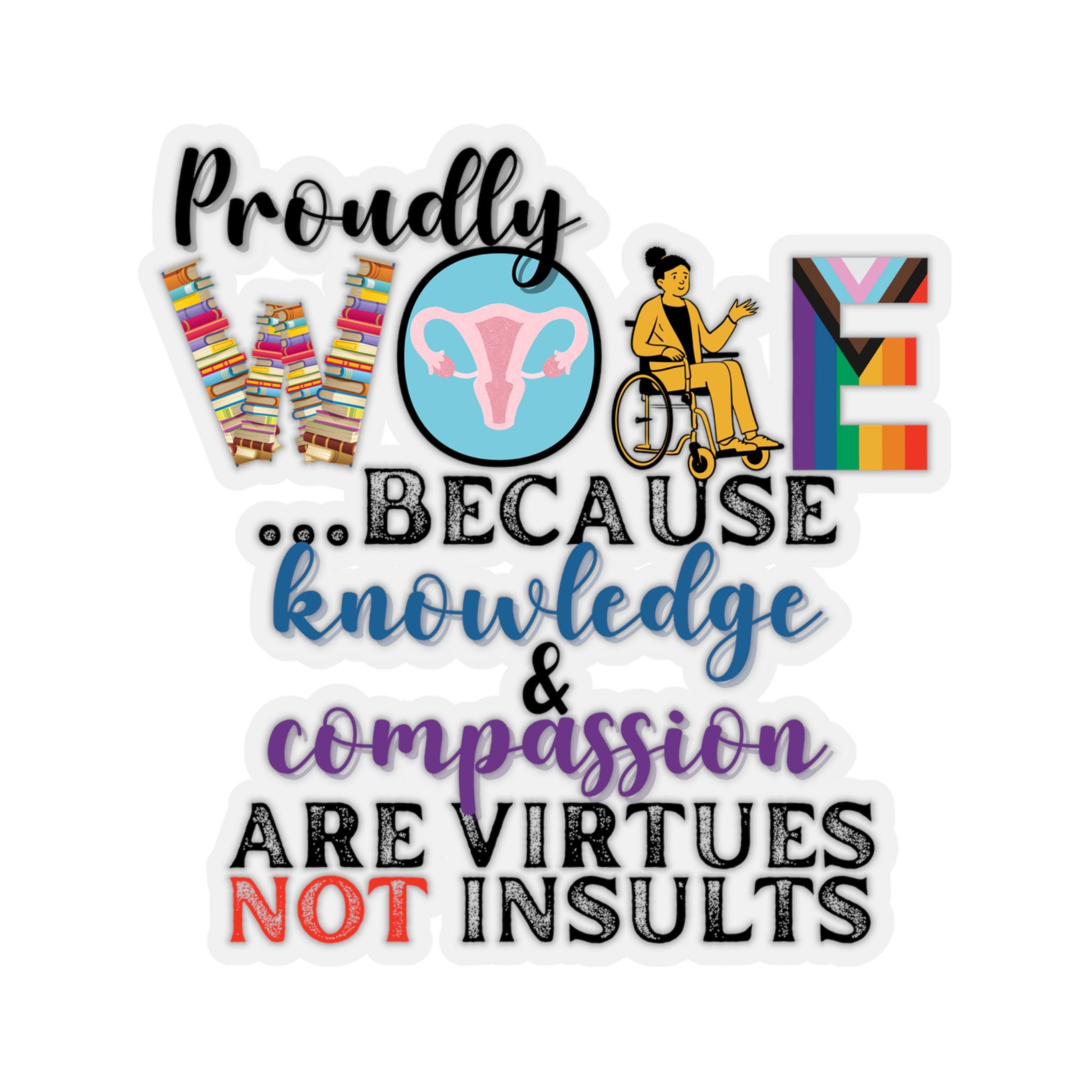 Woke Sticker Trans Rights Bumper Sticker LGBTQ Ally Read - Etsy