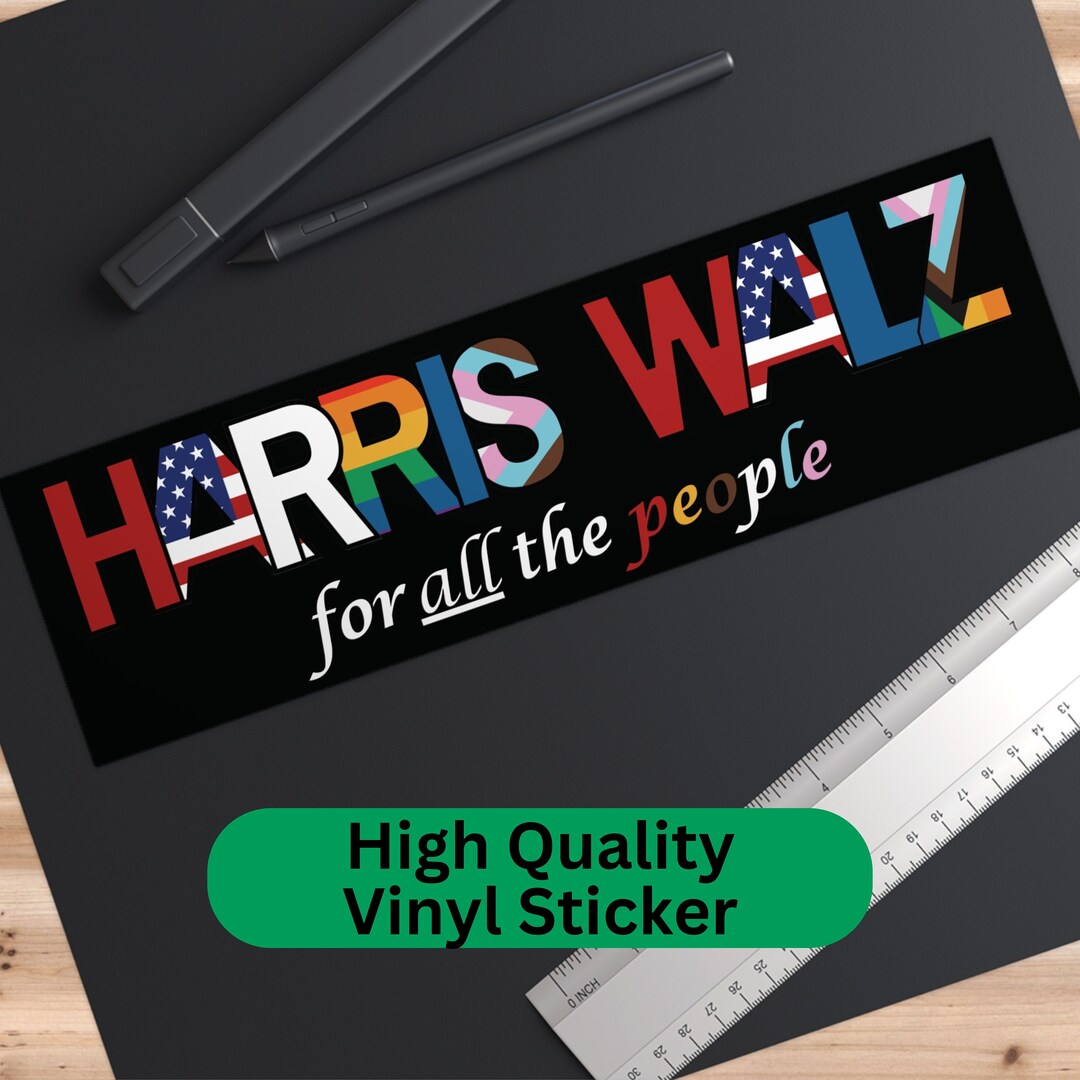 Harris Walz 2024 Sticker, Kamala Harris Bumper Sticker, Vote Blue ...