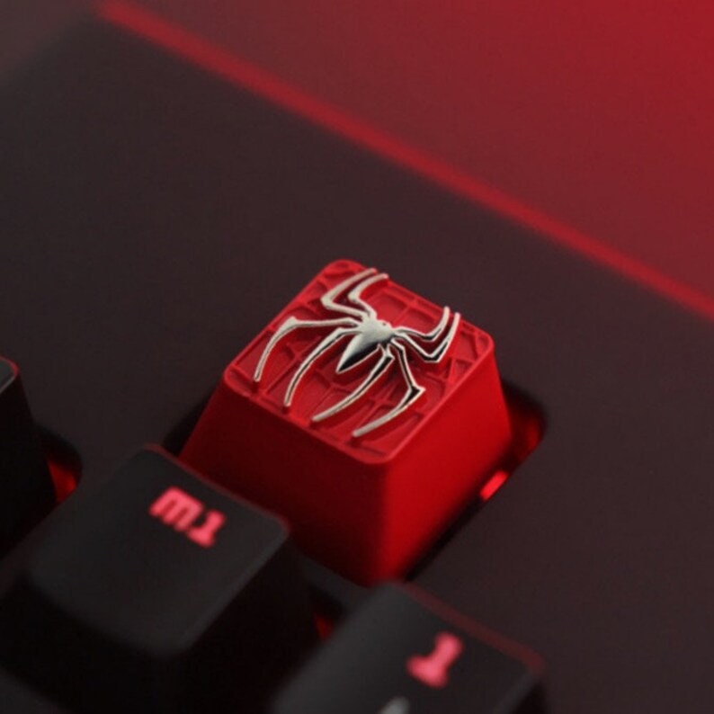Luxurious Spiderman Keycap Comics Gaming Metal Keycap for - Etsy