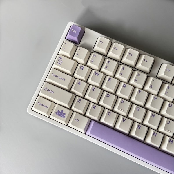 Lavender Purple Lilac Keycaps Pbt Cherry - Etsy