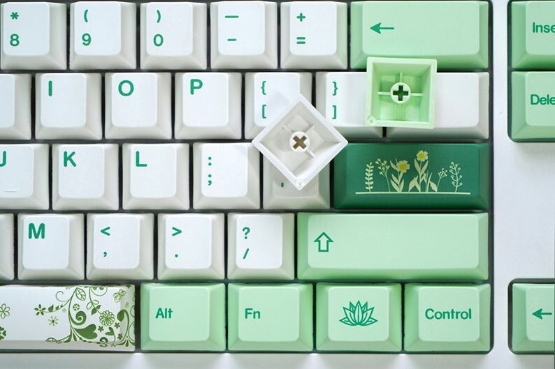 150PCS Cute Plants Theme Keycaps Set japanese Green White - Etsy