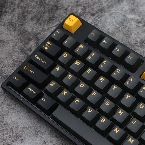 Black Yellow Enter Keycap - Etsy