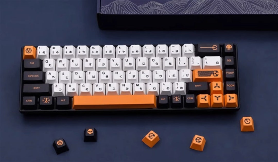 137pcs Virtual War Theme Keycap Set Black White Japanese - Etsy