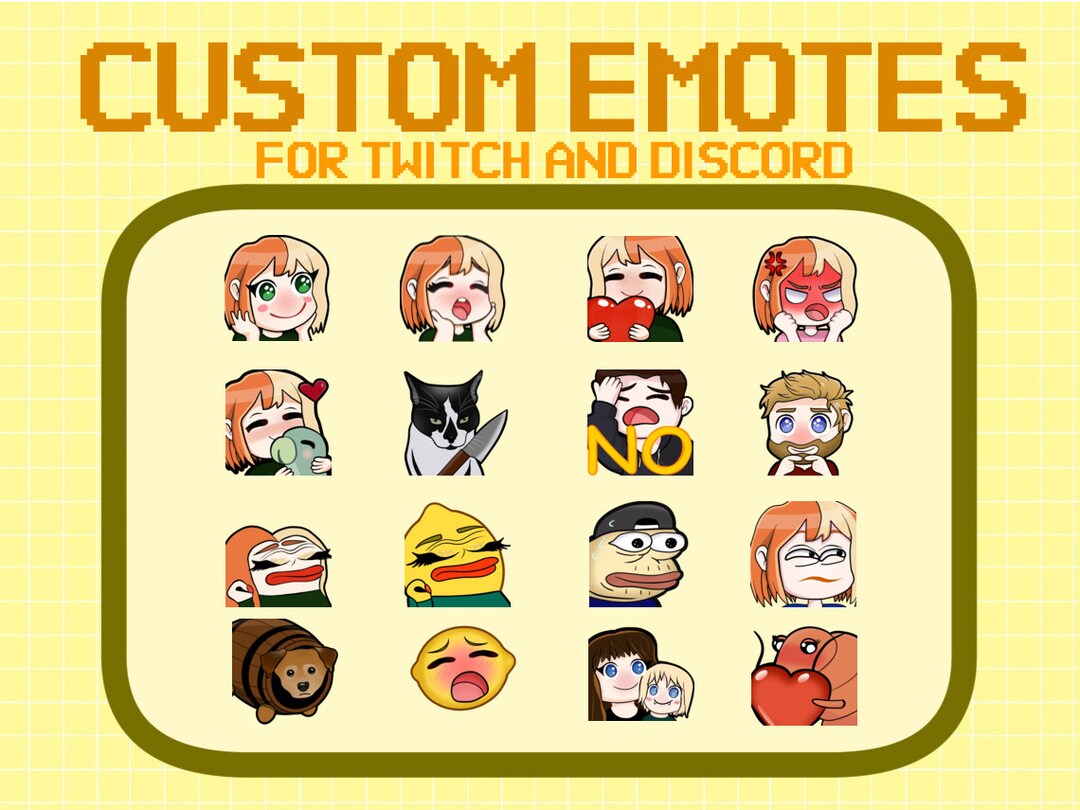 Custom Twitch/discord Emote Commissions - Etsy