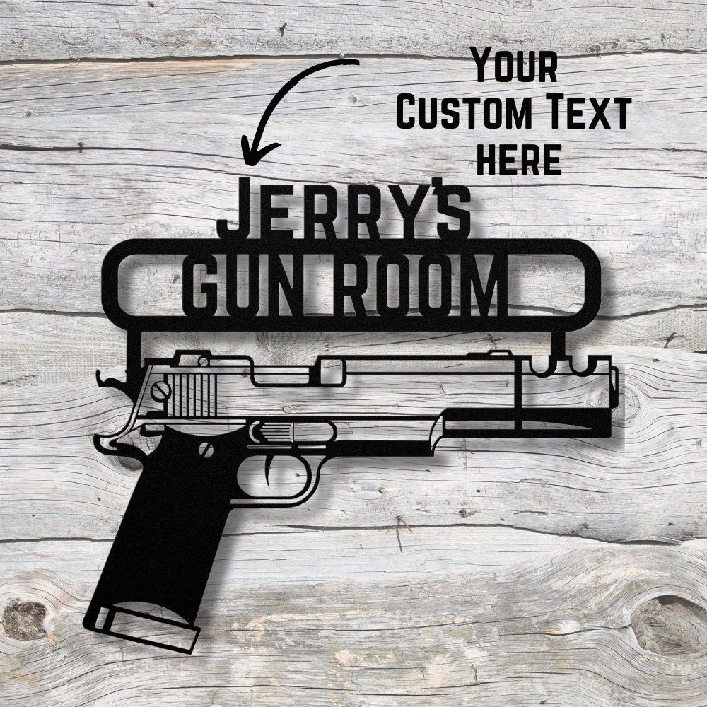 Personalized Gun Signs Gun Room Sign Gun Lovers Gift gun Room Decor ...