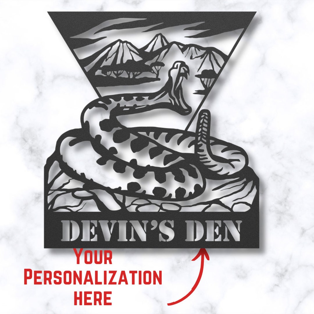 Personalized Snake Metal Sign Snake Decor Snake Metal Sign - Etsy