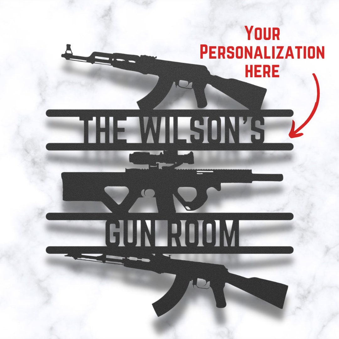 Personalized Metal Gun Sign AK47 Gun Sign AR15 Gun Sign - Etsy