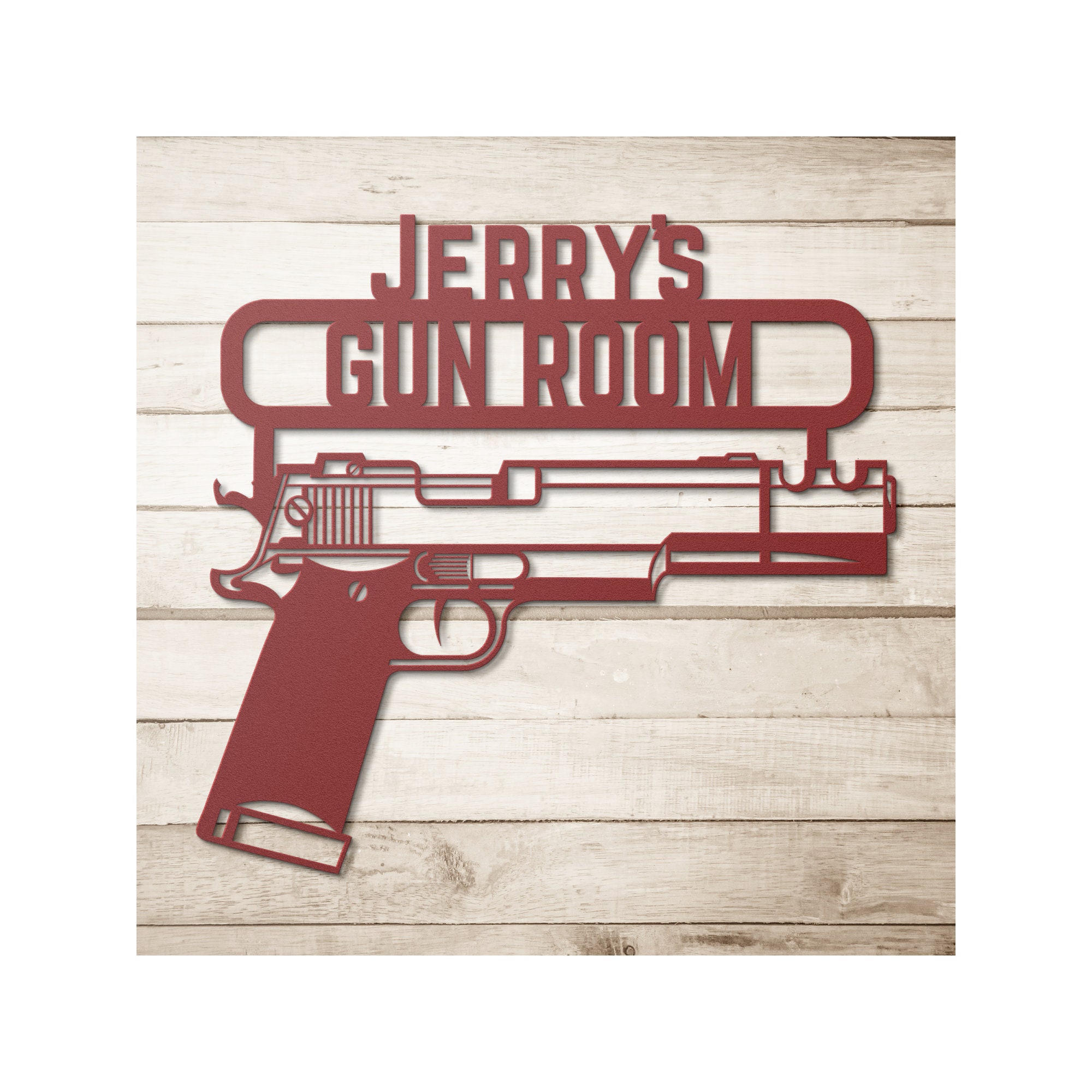 Personalized Gun Signs Gun Room Sign Gun Lovers Gift gun Room Decor ...