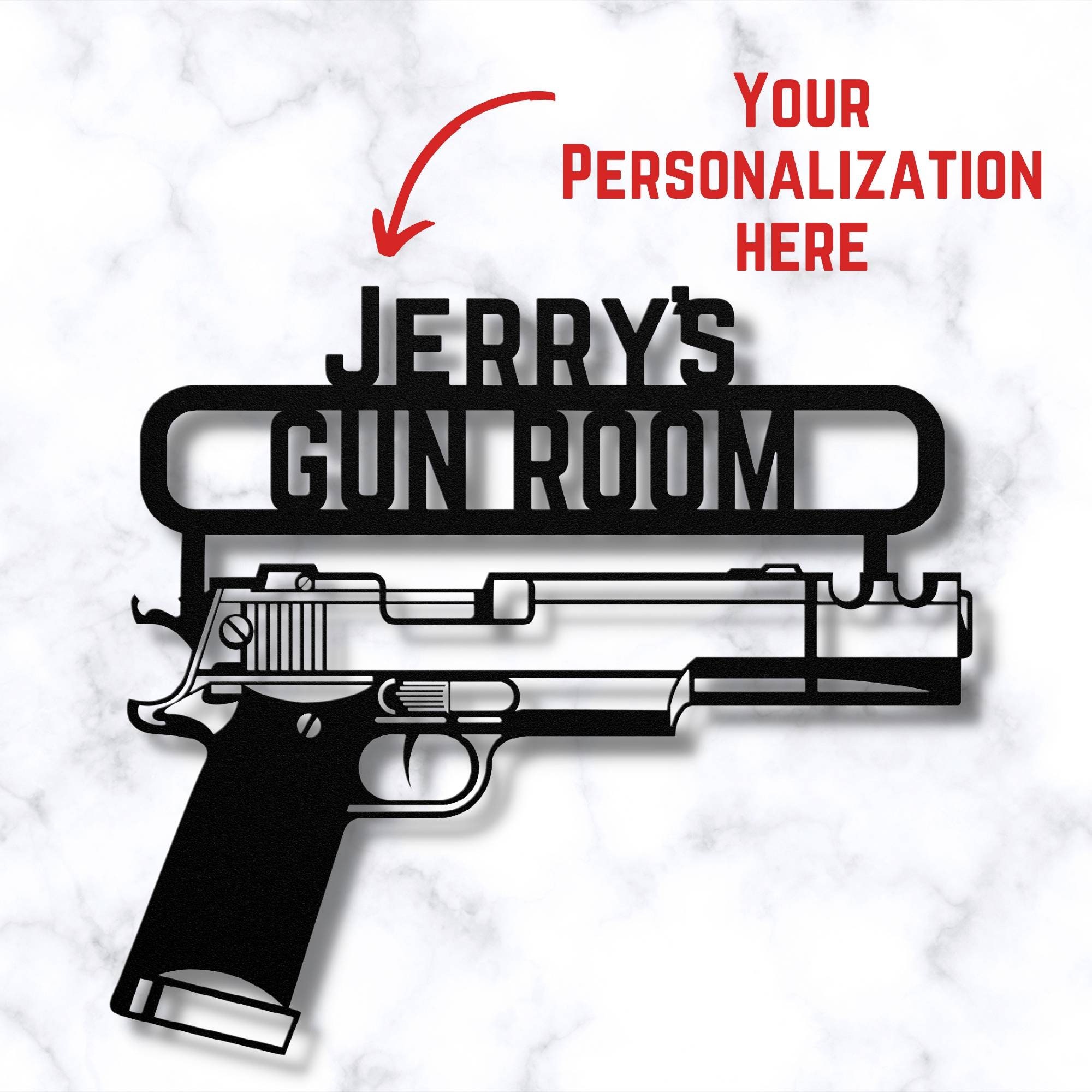 Personalized Gun Signs Gun Room Sign Gun Lovers Gift gun Room Decor ...