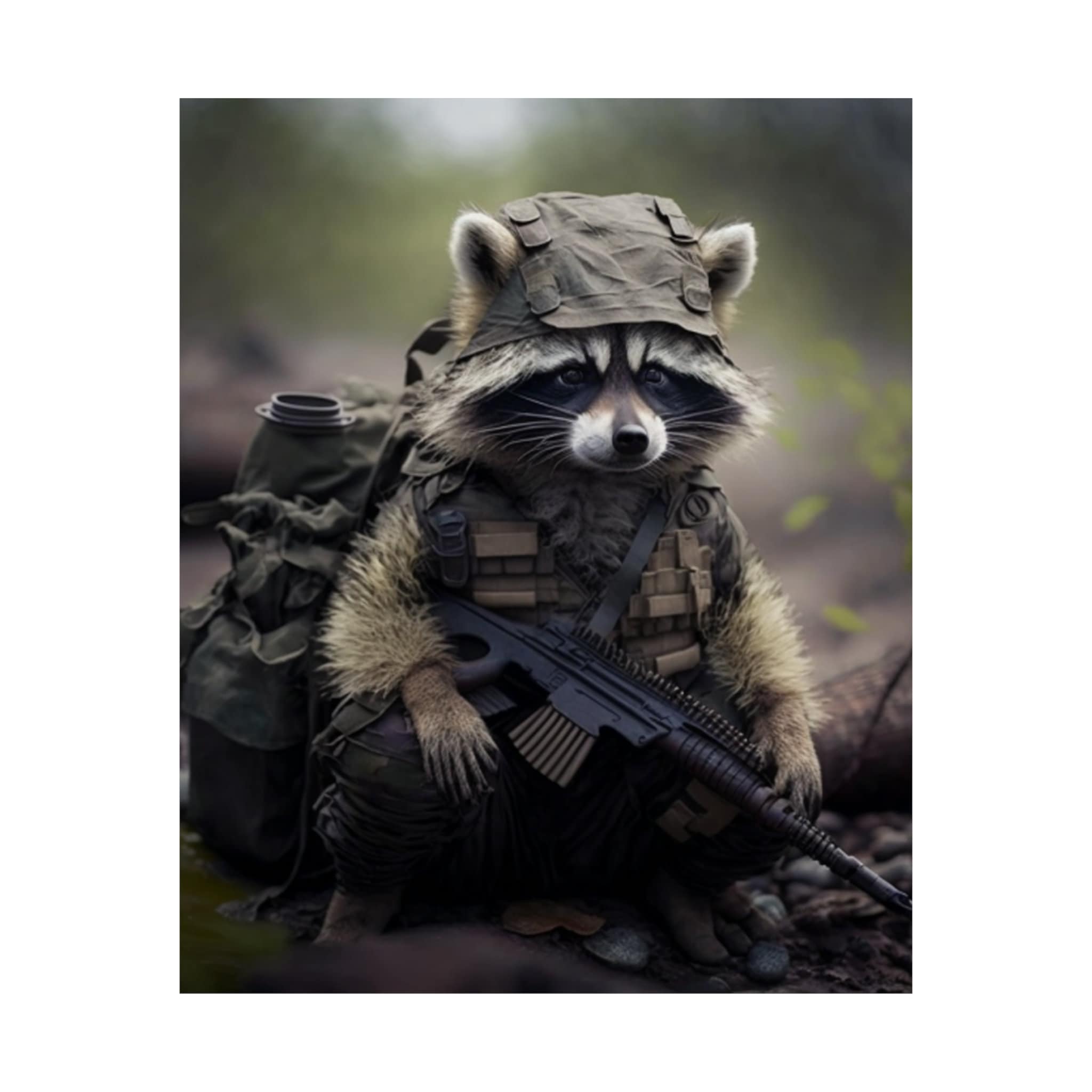 Tactical Raccoon in Vietnam Premium Matte Vertical Posters - Etsy